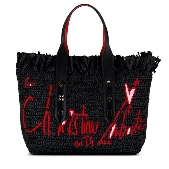 Christian Louboutin | Bags | Christian Louboutin Frangibus Cl Raffia ...